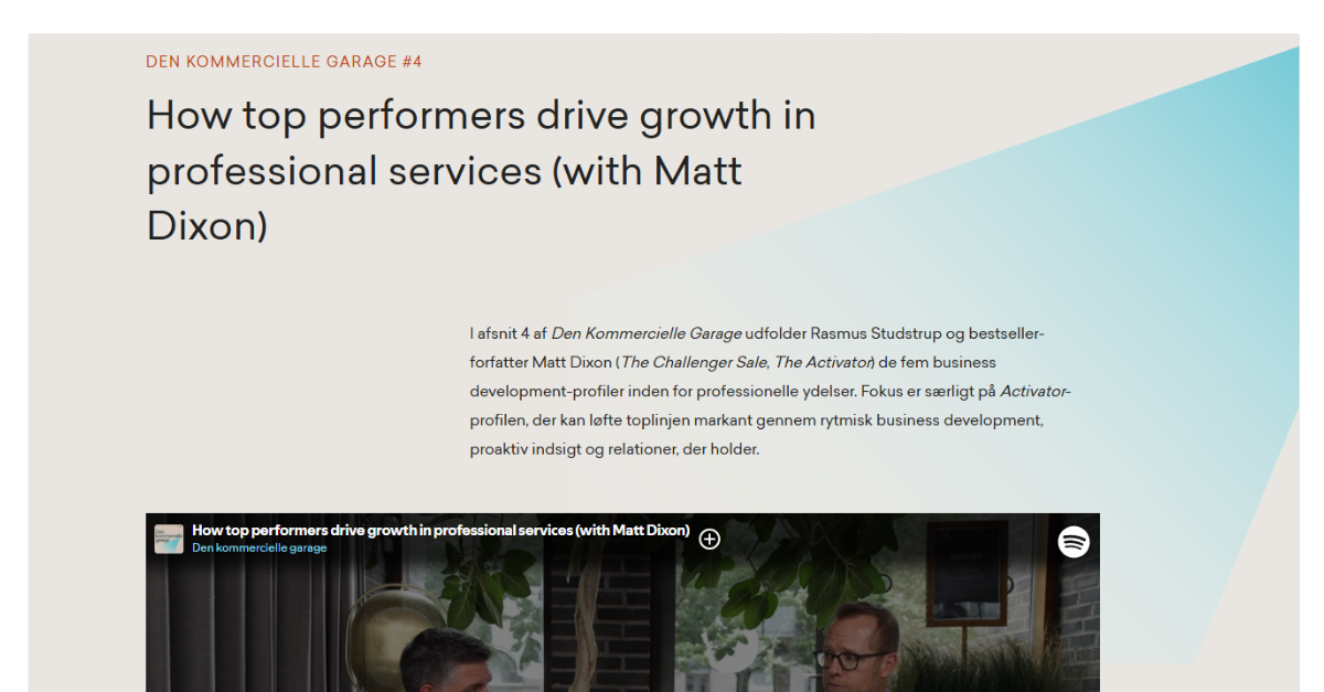 #4 - How top performers drive growth in professional services (with Matt Dixon) - intenz